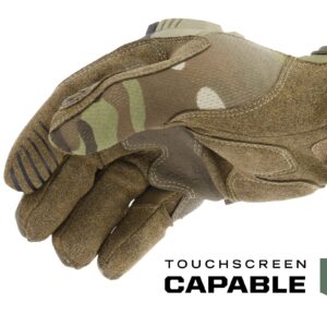 Mechanix Wear: M-Pact Tactical Gloves with Secure Fit, Touchscreen Capable Safety Gloves for Men, Work Gloves with Impact Protection and Vibration Absorption (Camouflage - MultiCam, Large)