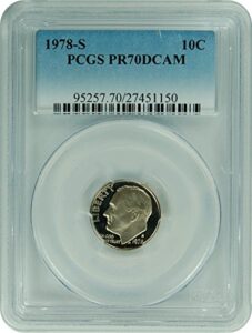 1978 s roosevelt roosevelt dime dcam pcgs pr-70