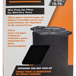 Ridgid VF7000 Genuine Replacement Foam Wet Application Only Vac Filter for Ridgid 5-20 Gallon Wet/Dry Vacuums