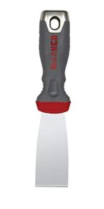 warner 1-1/2" progrip stiff putty knife, stainless steel with hammer cap, 90661