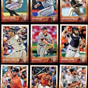 San Francisco Giants 2015 Topps MLB Baseball Regular Issue Complete Mint 33 Card Team Set with 2014 World Series Highlights, Buster Posey, Madison Bumgarner Plus