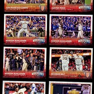 San Francisco Giants 2015 Topps MLB Baseball Regular Issue Complete Mint 33 Card Team Set with 2014 World Series Highlights, Buster Posey, Madison Bumgarner Plus