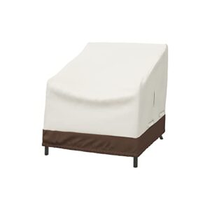 amazon basics lounge deep-seat outdoor patio furniture cover, set of 2, beige / tan