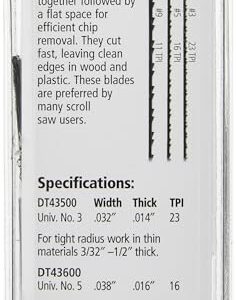 OLSON SAW DT49300 Double Tooth Scroll Saw Blade