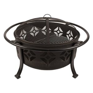 pleasant hearth sunderland deep round bowl fire pit, 36-inch