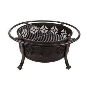 Pleasant Hearth Sunderland Deep Round Bowl Fire Pit, 36-Inch