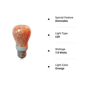 Himalayan Glow H1651B Natural Salt Bulb, Night Light, Amber Orange, 7 Watts