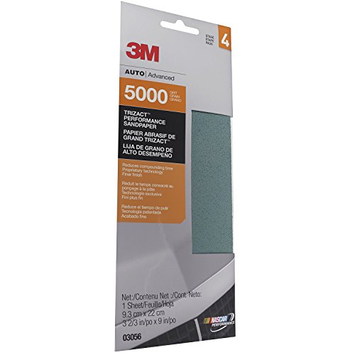 3M (3056) Trizact 3-2/3" x 9" 5000 Grit Performance Sandpaper