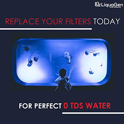 LiquaGen Pack of 5 Inline Carbon Filters for Reverse Osmosis Applications (2" x 10") - 1/4" Inlets