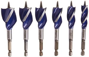 irwin speedbor drill bit set for wood, 4-inch, 6-piece (1877239)