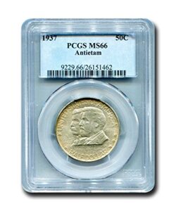 1937 antietam commemorative half dollar pcgs ms-66