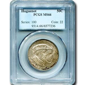 1924 Huguenot Commemorative Half Dollar PCGS MS-66