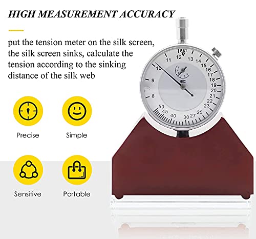 CGOLDENWALL High Precision Silk Screen Printing Tension Meter mesh Tension Meter Force Meter Tester Newton Tension Meter Gauge Measurement Tool in Silk Print 7-36N