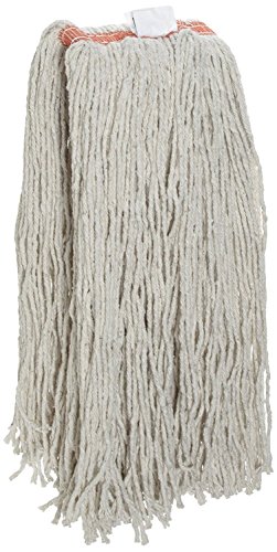 Rubbermaid Commercial Products Premium Cut-End Cotton Mop, 32-Ounce, 1-Inch Headband, Heavy Duty Wet Mop for Floor Cleaning Office/School/Stadium/Bathroom, Pack of 12