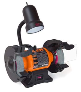 wen 4276 2.1-amp 6-inch bench grinder with flexible work light