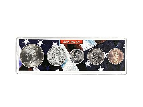 2002-5 Coin Birth Year Set in American Flag Holder Collection Seller Uncirculated