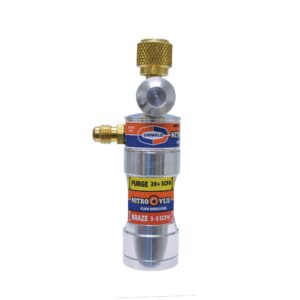 uniweld nv1 nitro vue flow indicator with 1/4" flare fittings single-gas flowmeter, regular, silver