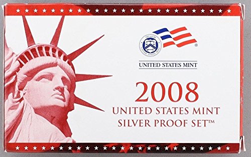 2008 S U.S. Mint 14-coin Silver Proof Set - OGP box & COA Proof