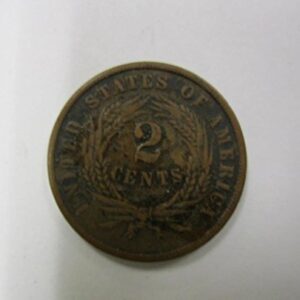 1864 No Mint Mark Circulated Two Cent Piece Civil War Era Two-Cent Seller Good