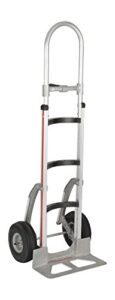 magliner hmk53cua45 aluminum hand truck, curved back frame, 60" single grip handle, 18" x 7-1/2" aluminum diecast nose plate, 500 lb capacity