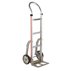 magliner hmk111aa15 aluminum hand truck, horizontal loop handle, 14" x 7-1/2" aluminum diecast nose plate, 500 lb capacity