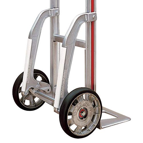 Magliner HMK111AA15 Aluminum Hand Truck, Horizontal Loop Handle, 14" x 7-1/2" Aluminum Diecast Nose Plate, 500 lb Capacity