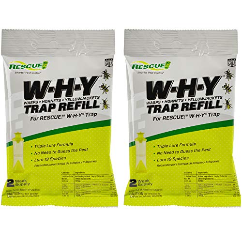 RESCUE! Non-Toxic Wasp, Hornet, Yellowjacket Trap (WHY Trap) Attractant Refill - 2 Week Refill - 2 Pack