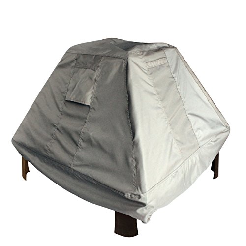 Leader Accessories Fire Pit Cover (14" L x 14" W(top)/35" L x 35" W(Bottom) x 29" H, Grey)