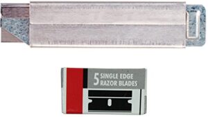 excel blades k12 all purpose utility knife, american made box cutter knife with 6 single edge blades