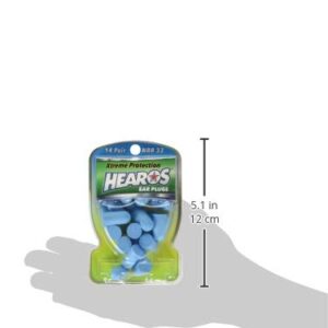 HEAROS Xtreme Protection Series Foam Ear Plugs, 14 Pair (Pack of 3)