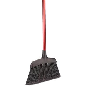 libman commercial 994 commercial angle broom, steel handle, 54" length, 13" width, black/red (pack of 6)