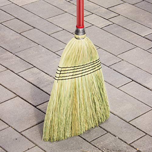 Libman Commercial 502 Janitor Corn Broom (Pack of 6),Corn/Red