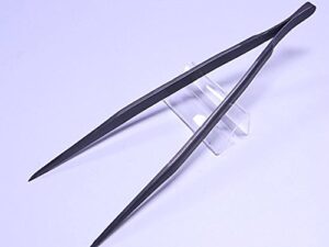 bonsai tweezers 200mm / straight head / forged steel no.62a