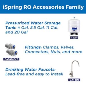 iSpring ACL1 RO Add-on Filter Kit for Standard Reverse Osmosis Systems, 5 Piece Set, 1/4"