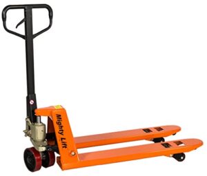 mighty lift ml2048 narrow specialty pallet jacks trucks, 5,500 lb capacity, 20" x 48" fork