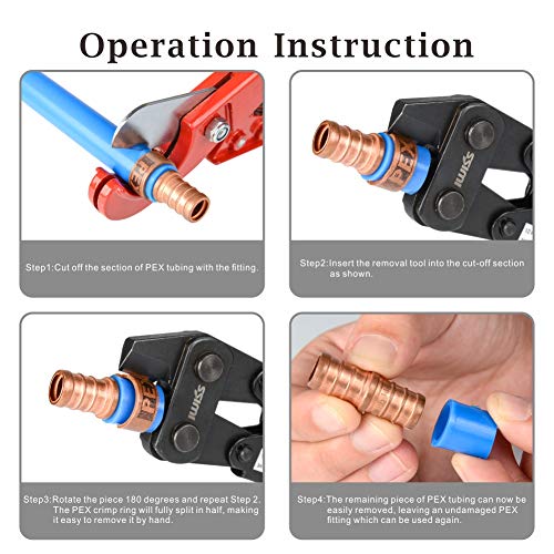 IWISS iCrimp PEX-1210C PEX Crimp Ring Removal Tool for 1/2-Inch,3/4-Inch,1-Inch F1807 Copper Crimp Rings