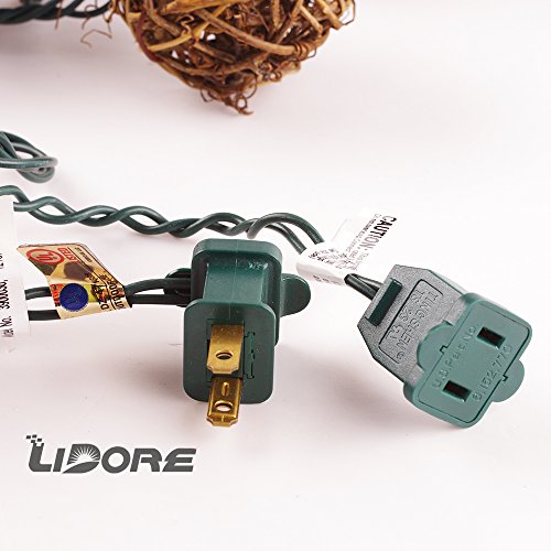 LIDORE 10 Counts Natural Rattan Balls String Light. Warm White Light for Patio, Wedding, Garden and Party Brown Rattan and Green Cord (Rattan)