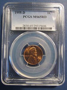 1955 d penny pcgs ms65