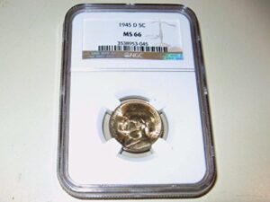 1945 d jefferson nickel ngc ms66