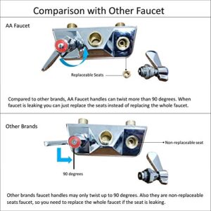 AA Faucet 4" Wall Mount No Lead Faucet with 3-1/2" Swivel Gooseneck Spout NSF