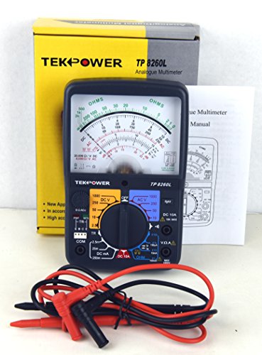 Tekpower TP8260L Analog Multimeter with Back Light, and Transistor Checking Dock