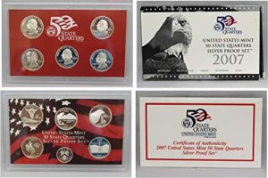 2007 s u.s. silver state quarters proof set us mint uncirculated