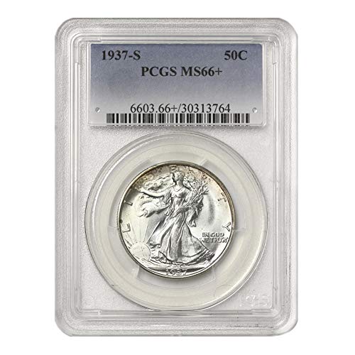 1937 S American Silver Walking Liberty Half Dollar MS-66+ by CoinFolio $0.50 PCGS MS66+