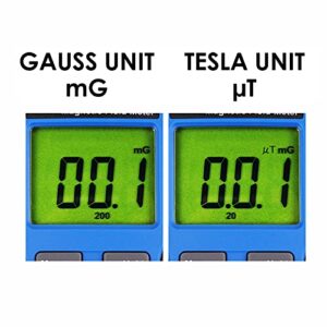 Gauss EMF ELF Meter Detector Electromagnetic Field 200/2000 mG,20/200µT