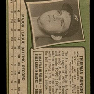 1971 Topps # 5 Thurman Munson New York Yankees (Baseball Card) GOOD Yankees