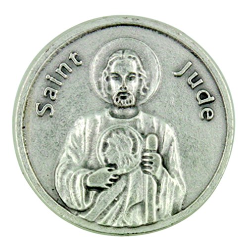 Patron of Impossible Causes Saint St Jude Pocket Token Coin with Prayer Back