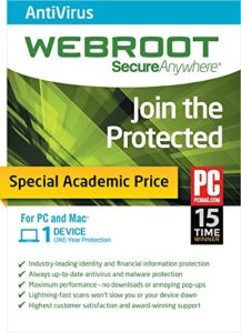 webroot antivirus 2015 - academic version 1 device 1 year