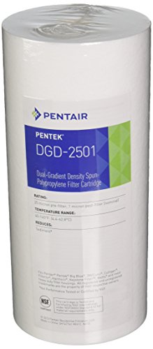 2 x Pentek 155359-43, DGD-2501 Big Blue 10" x 4-1/2" 25/1 Micron Sediment Melt Blown Filters Cartridges Dual Gradient Polypropylene