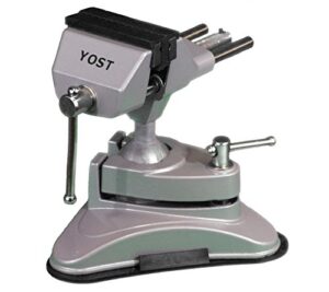 yost tools yost v-275 portable vacuum base vise, pivots multi-angle, 2.75” jaw width, (1 pack), silver