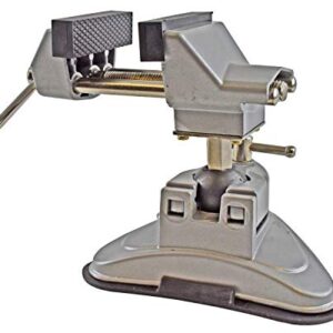 Yost Tools Yost V-275 Portable Vacuum Base Vise, Pivots Multi-Angle, 2.75” Jaw Width, (1 Pack), Silver